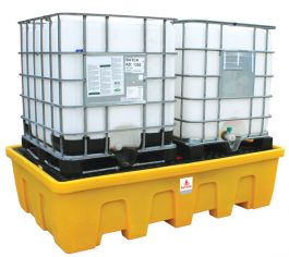 Kunststof IBC lekbak - 2 IBC's (1200 ltr) - 226x147x58cm